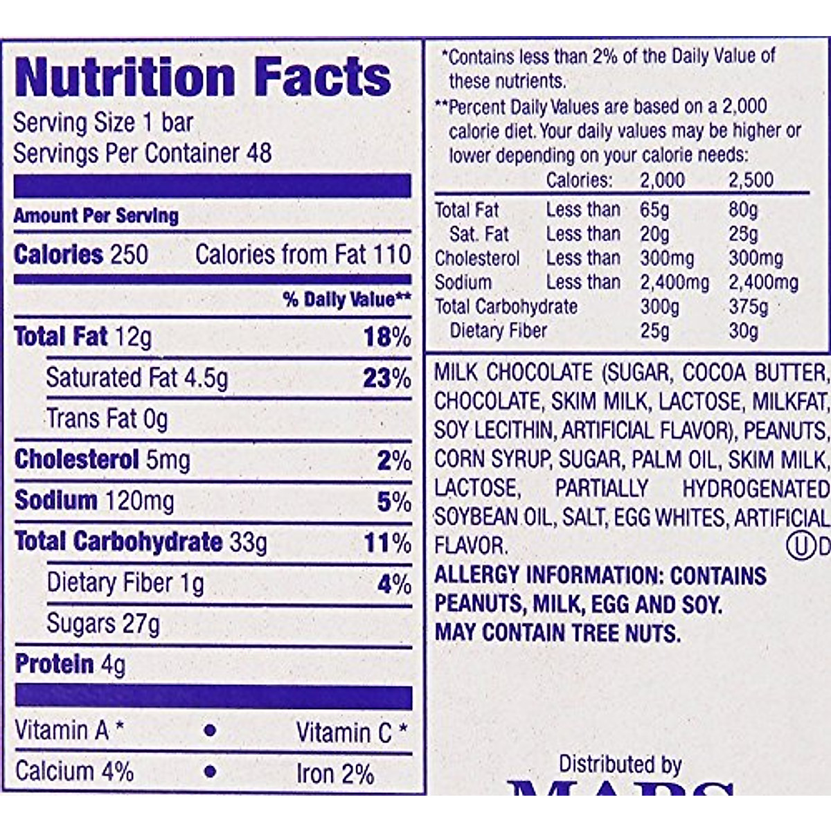 Snickers Single Bar Chocolate Candy, 48 bars of 1.86oz each.