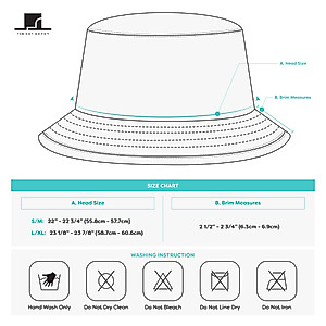 The Hat Depot 100% Cotton Long Brim & Deeper Packable Summer Travel Fashion Bucket Hat (L/XL, White)