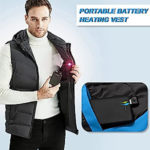 AWTOK Portable Charger Power Bank Apply for Heated Vest with USB DC Input Port, Portable Battery for Mobile Phone (5.0v 2.0A 10000mAh Power Bank)