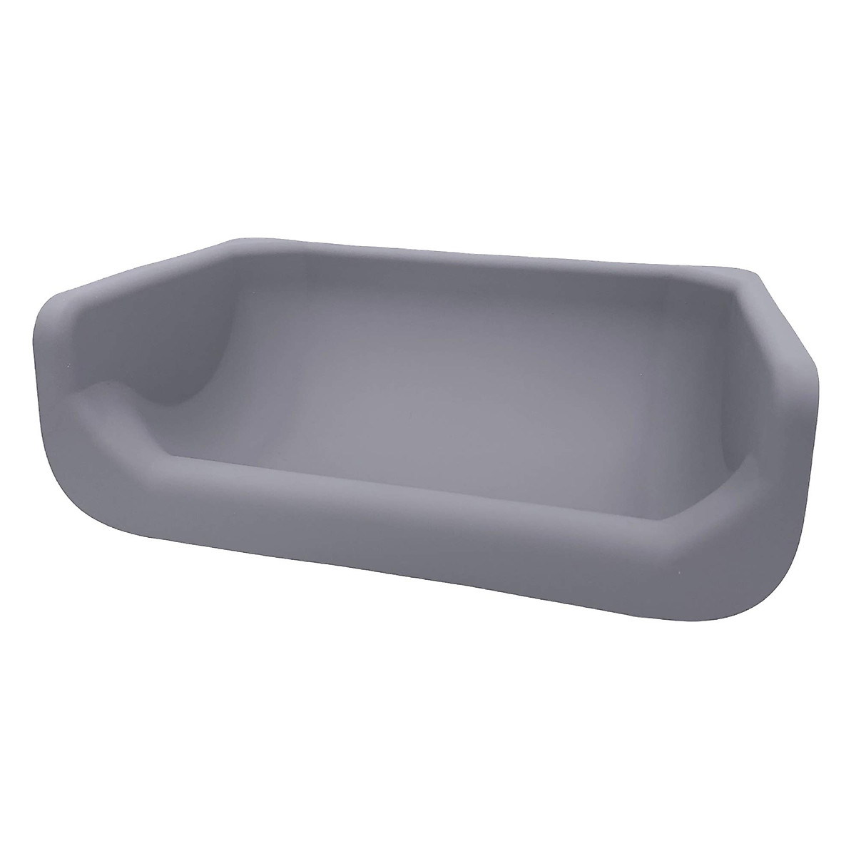 Fluff Through Elevated Dog Bowl for Large Dogs Food – Dog Feeding Station with Vet Approved & Non-Toxic Silicone Bowl Insert - Raised Dog Bowl for Large Dogs for Healthy Posture & Digestion (Gray)