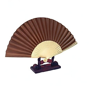 Folding Hand Fan Pattern Folding Dance Wedding Party Lace Silk Folding Hand Held Solid Color Fan веер ручной складной ventilador Decorative Fan (Color : RD)