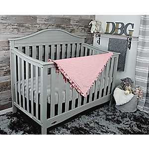 Dear Baby Gear Floral Deluxe Baby Blanket - Reversible, Milestone & Newborn Gifts for Girls and Boys - Red Roses, Blush Hibiscus Navy White Stripes, Coral, 32 x 32 Inches