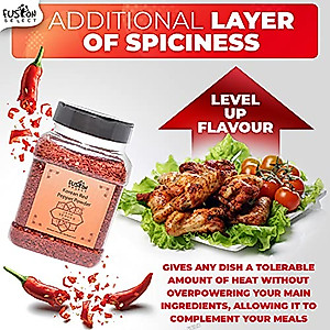 Fusion Select Korean Premium Non-GMO Gluten Free Red Chili Pepper Flakes Powder, Crushed Red Pepper Premium Gochugaru For Kimchi Seasoning, Chicken, Pork, Fish, Vegetables Hot Pepper Flakes (6 Oz)