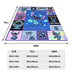 Cartoon Blanket Super Soft Flannel Throw Blanket Warm Comfortable Cute Blanket for Couch Bed Sofa Living Room for Kids Adults All Season 80"x60"