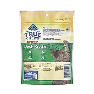 Blue Buffalo True Chews Natural Chewy Cat Treats, Duck 3 oz bag