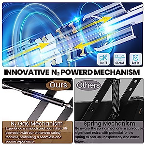 VEELOK Lift Top Coffee Table for Living Room with Hidden Storage Compartment 2 Drawers and Shelf Large Convertible Coffee Table, 43.3" Modern Wood Coffee Table, 445LBS Max Weight, Espresso