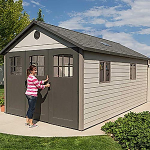 Lifetime 60236 11 x 18.5 Ft. Outdoor Storage Shed, 11 x 18.5, Desert Sand