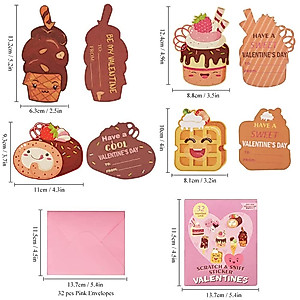 DmHirmg Valentine's Day Cards,Valentine's Day Gifts for Kids – 32pack Cards+ Stickers+Envelopes,Valentine Cards, Valentine's Day Crafts for Kids for Valentine Decor ,Gift Exchange Party Favors for Valentine's Day Supplies,Great Valentine's Day Gifts for H