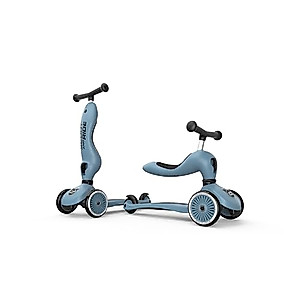 Scoot & Ride 2-in-1 Ride-On & Stand Kids Scooter, Ages 1 to 5, Highwaykick 1, Steel