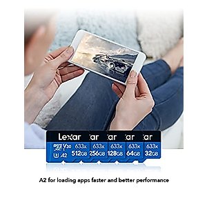 Lexar High-Performance 633x 512GB microSDXC UHS-I Card w/ SD Adapter, Up To 100MB/s Read, for Smartphones, Tablets, and Action Cameras (LSDMI512BBNL633A)