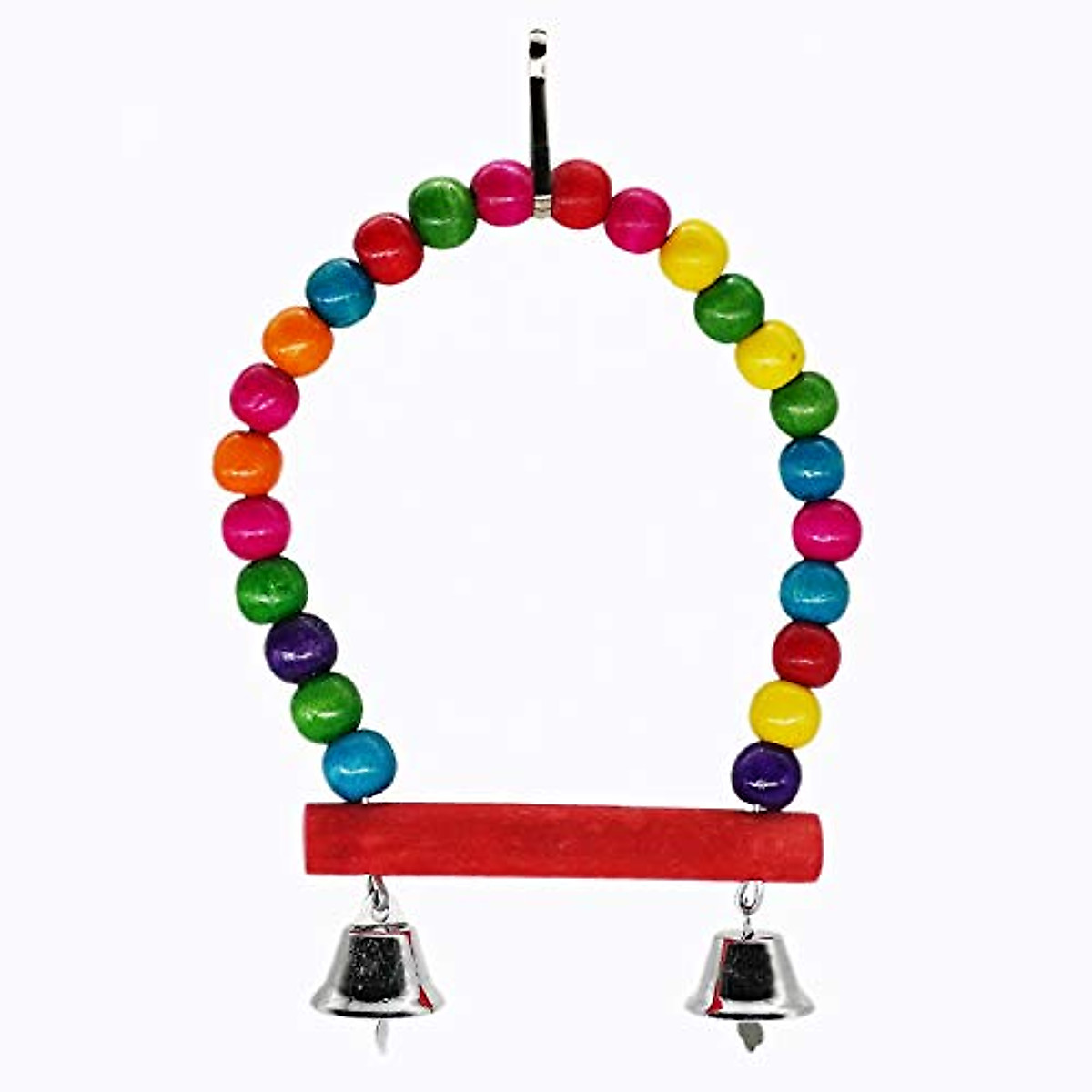 Yibager 10 Packs Bird Swing Toys wtih Bells Natural Parrot Chewing Toys Bird Cage Hanging Toys Suitable for Small Parakeet Cockatiel