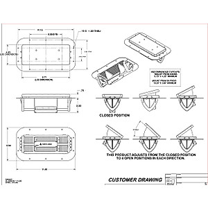 Kay Enterprises Trailer Roof Vent Black Aluminum Low Profile Popup Air Flow Trim Ring and Gasket