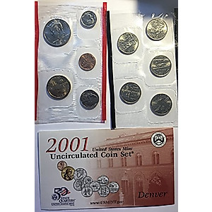 2001 P D US Mint Set 20 Piece Comes in the Original Packing from the Mint Uncirculated