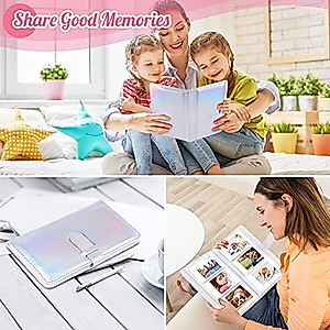 Ablus 96 Pockets Photo Album for Fujifilm Instax Mini 11 90 70 9 8+ 8 LiPlay Instant Camera, Polaroid Snap SnapTouch PIC-300 Z2300 Instant Camera & Zip Instant Printer(Magic Silver)