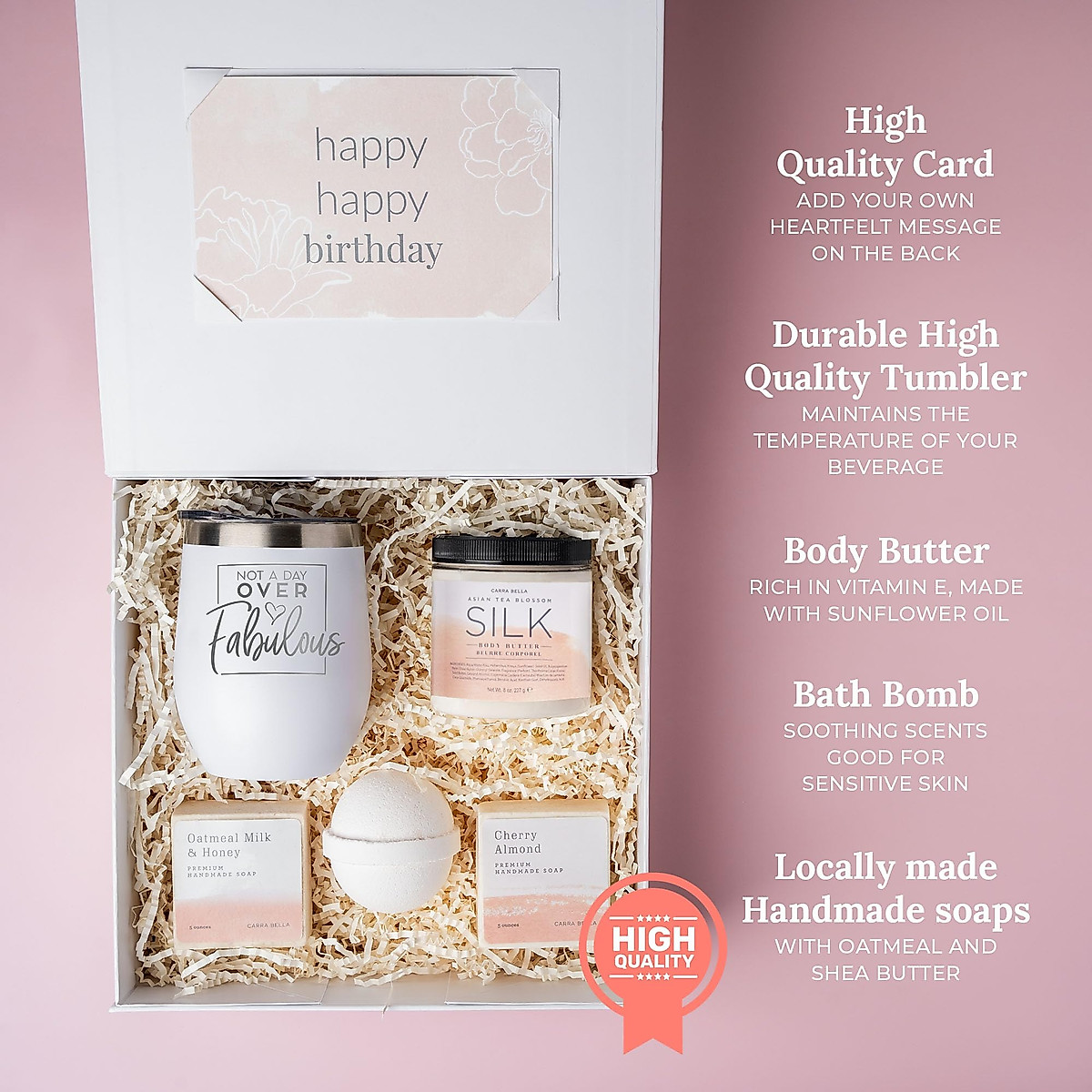 Happy Birthday Box for Women - Unique Birthday Gifts for Women, Best Gift Baskets for Women Birthday for Best Friend, Birthday Gifts for Sister, Birthday Set for Women Daughter Her Birthday Ideas