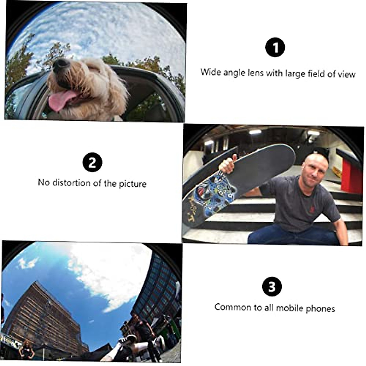 Abaodam 1 Set 10 Mobile Phone Lens Set fisheye Lens Phone Clip Lens 10 in 1 Phone Photo Lens Telephoto Lens Glass Material Phone Photography Lens Universal Mobile Phone Lens External