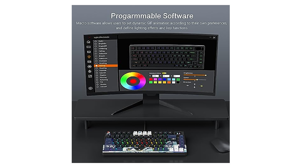 XVX S-K80 Mechanical Gaming Keyboard with OLED Display