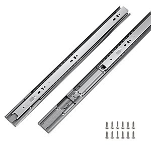 LONTAN Soft Close Drawer Slides 22 Inch Cabinet Drawer Slides 10 Pairs - Ball Bearing Drawer Slides Heavy Duty Full Extension Drawer Slides Dresser Kitchen, 100 LB Capacity