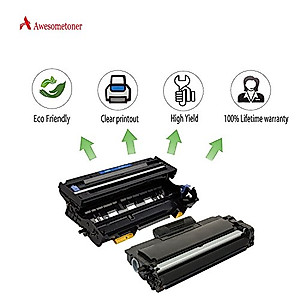 Brother DR-400 TN-460 (DR400 TN460) Compatible Toner & Drum Cartridge - Toner 6,000 Drum 20,000 Page Yield At 5% Page Coverage - For Use With Brother DCP-1200, 1400-2Pack