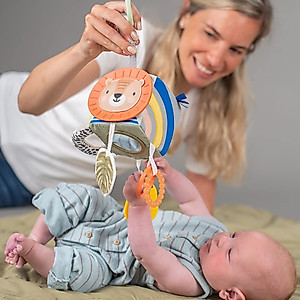 Taf Toys Discovery Cube, Newborn and Baby Developmental Activity Toy. Use on Strollers, Bassinets, Crib & Car Seats. with A Mirror, Teether. Curiosity Booster, for Ages 3-6 Months.