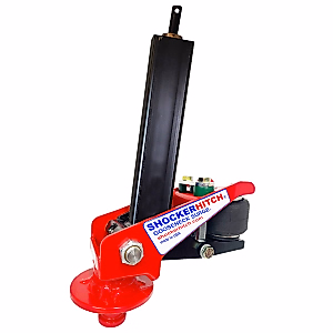 Shocker 40K Gooseneck Surge Air Hitch with King Pin, 4" Square Straight Pin