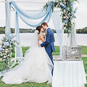 OurWarm Silver Wedding Card Box with Lock, Wood Gift Card Box Holder with Clear Window and String Light Design, DIY Envelope Money Card Box for Wedding Reception Birthday Party Graduation Decorations