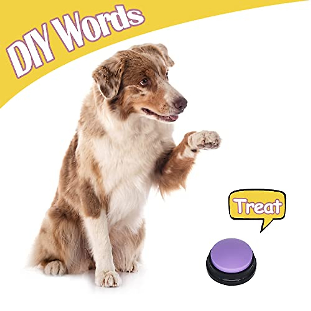 Recordable Dog Buttons 8 Color, Dog Buttons for Communication, Training Your Dog/Cat to Talk, Talking Pet Buttons, Dog Training Set, 30 Second Record & Clear Playback, Gift for Dogs/Cats
