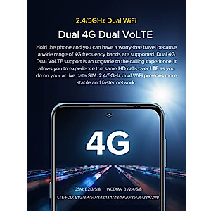 Ulefone Note 13P Unlocked Cell Phones, 4GB + 64GB, 6.5'' FHD+ Screen, 20MP Dual Rear Camera +16MP Front Camera, 8-core Processor, Dual Sim 4G Smartphone, 3-Card Slot Design, NFC, Android 11- Blue