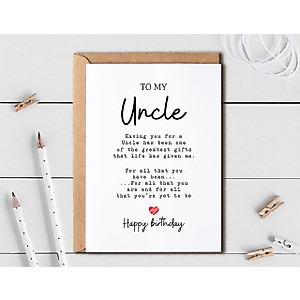 To My Uncle - Uncle Birthday Card - Uncle Is The Greatest Gifts In My Life - Birthday Card For Uncle - Gift For Uncle Card- Christmas Gifts For Uncle