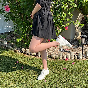 JENN ARDOR Wedge Sneakers for Women Canvas Casual Platform Shoes Fashion Hidden Wedges Lace Up Sneaker Non Slip Side Zipper