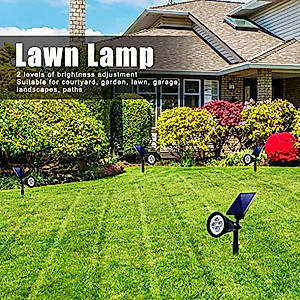 Tnfeeon Solar Lights Outdoor, Solar Powered Landscape Spotlights, BuiltIn LED Lamp Chips for Yard Garden