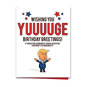 Canopy Street Trump Huge Birthday Greeting Card / 8.5" x 11" Large Greeting Card/Jumbo Birthday Greeting From Group