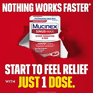 Mucinex Sinus-Max Max Strength Severe Congestion & Pain Liquid Gels, 16ct