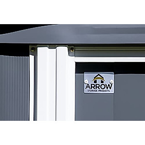 Arrow Sheds 10' x 5' Galvanized Steel 3-in-1 Pad-Lockable Outdoor Utility Storage Shed, Anthracite