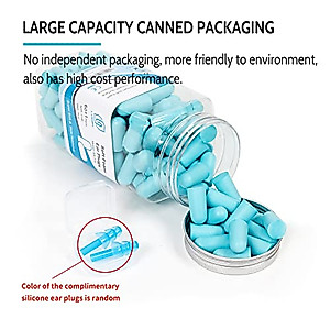 LYSIAN Ultra Soft Foam Earplugs Sleep, 38dB SNR 31dB NRR Sound Blocking Noise Cancelling Ear Plugs for Sleeping, Travel, Shooting and Working -60 Pairs Pack (Lake Blue)