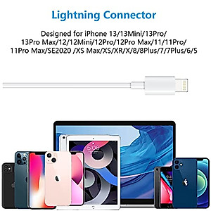 Apple Headphone Wired with Lightning Connector [Apple MFi Certified] in-Ear Noise Isolating iPhone Headphone Built-in Microphone & Volume Control Compatible with iPhone 13/12/11/SE/X/XR/8/7-All iOS