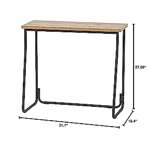 IRIS USA Modern Computer Office Desk Table with Matte Black Steel Frame, Wood