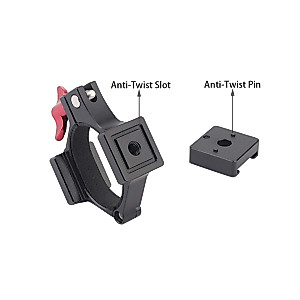AFVO Ring Hot Shoe Adapter for DJI om 4 (Osmo Mobile 4), Osmo Mobile 3, Osmo Mobile 2 and Osmo Mobile 1, Adapter for Microphone and Light