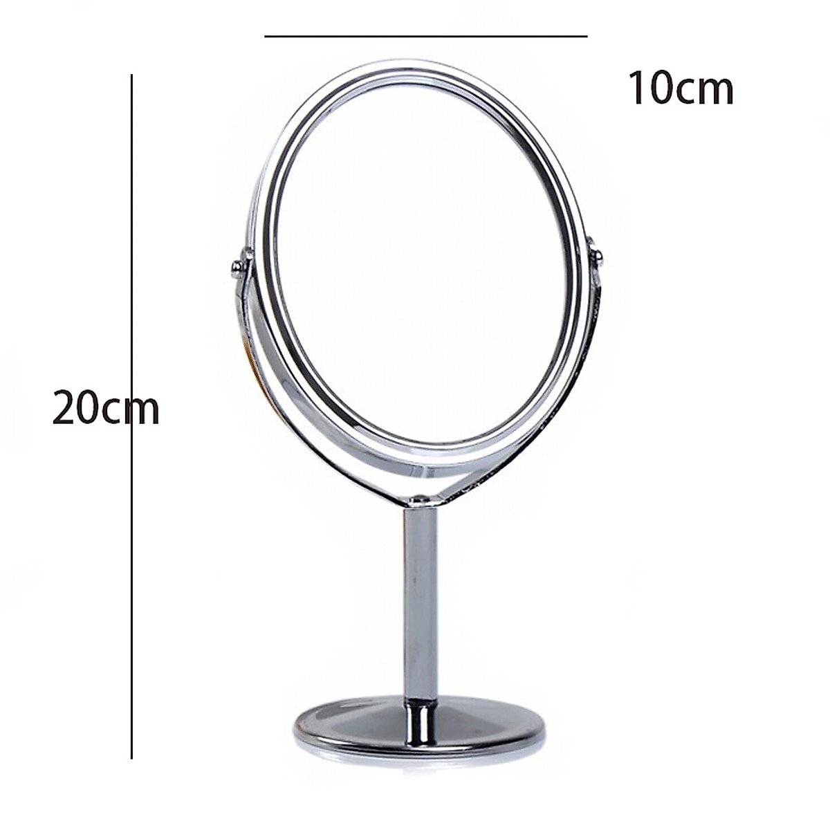 LEEOX Make Up Mirror Magnification Circular Makeup Mirror Dual 2 Sided Round Shape Rotating Cosmetic Mirror Stand Magnifier Mirror Standing Mirror