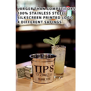 Tip Jar for Bartenders Money, Musicians Tip Jar for Money, Tip Jar for Restaurants, Tip Bucket for Money, Tip Cup for Coffee Shop