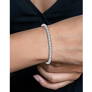 Hdiamonds 1 Carat Total Weight (cttw) Bracelet - 10K White Gold Diamond Tennis Bracelet for Women