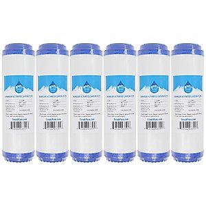 6-Pack Replacement for 3M Aqua-Pure SS4 EPE-316L Granular Activated Carbon Filter - Universal 10-inch Cartridge Compatible with 3M Aqua-Pure Whole House Filter Housing - Denali Pure Brand
