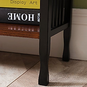 Leick Home 11262 Ironcraft Mantel Height Rustic Bookcase with Drawer Storage, 12" D x 30" W x 50" H, Mission oak/matte black