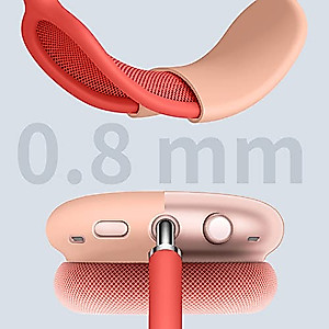 Fintie Silicone Case Cover for AirPods Max Headphones, Anti-Scratch Ear Cups Cover and Headband Cover for AirPods Max, Accessories Skin Protector for AirPods Max (Pink)
