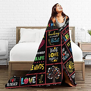 JOPJOLIW Teacher Gifts Blanket-Teacher Gifts for Women Men-Teacher Appreciation Gifts-Teacher Graduation Birthday Back to School Gifts Throw Blankets 60"x50" -1