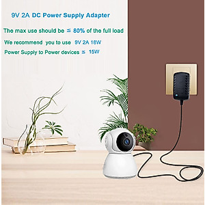 MTYTOT 9V 2000mA 18W Power Supply Adapter 100-240V AC to DC 9Volt 2A Transformers Switching Power Supply with 8Tips 5.5x2.5mm 4.0x1.7mm 3.5x1.35mm 3.0x1.1mm 2.5x0.7mm Micro-USB Type-C