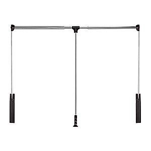 Large Wardrobe/Closet Lifter, Adjustable Width Double Damping Drop-Down Hanger, Saving Space, Suitable for Wardrobe Width 1100-1600MM, Bearing 30KG (Size : 1150-1500mm)