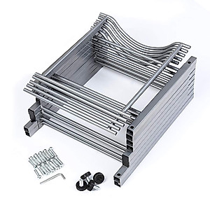 5-Tier Water Cooler Jug Rack, 5 Gallon Water Bottle Storage Rack Detachable Heavy Duty Water Bottle Cabby Rack for Home, Office Organization (Silver)