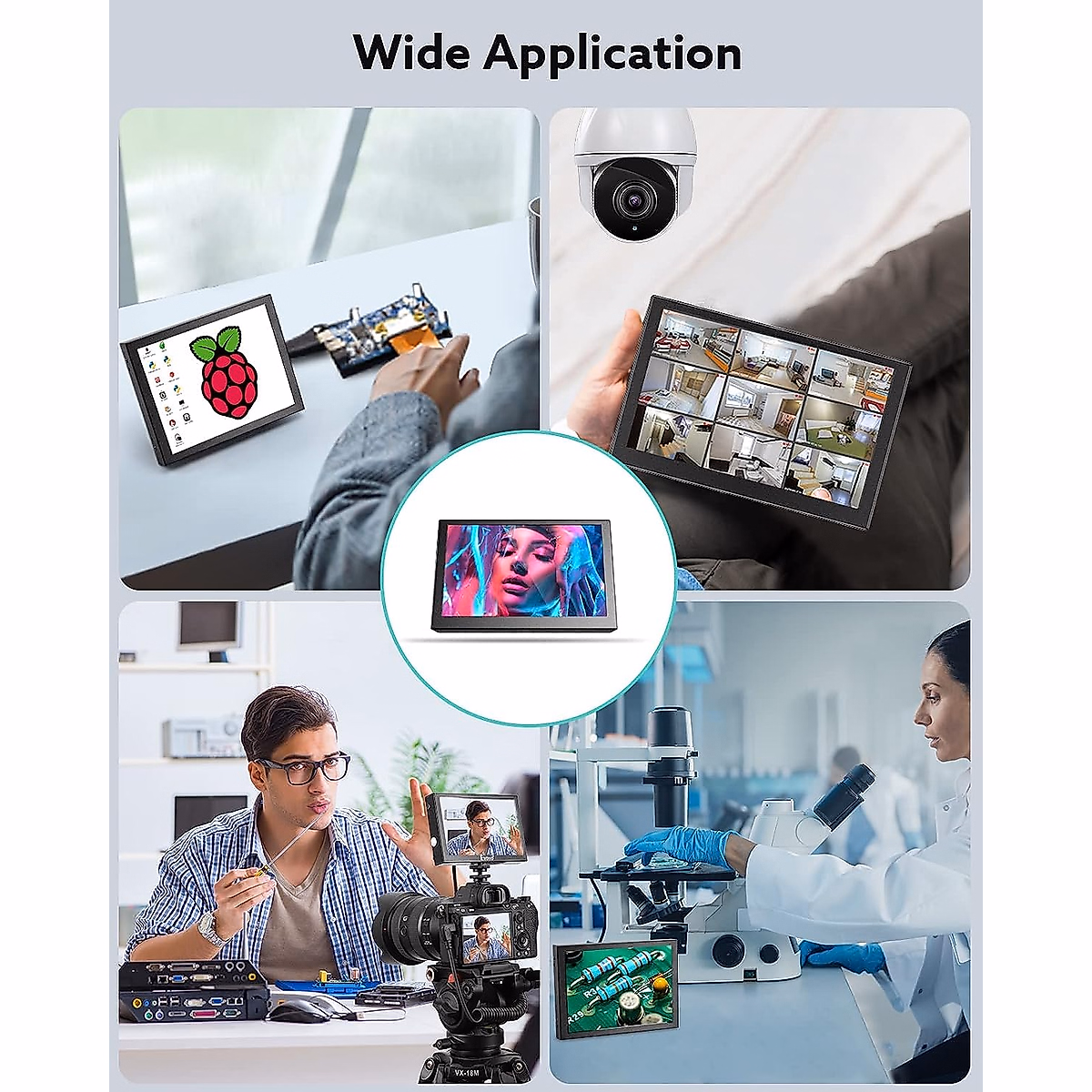 Eyoyo 5 inch Monitor, 800x480 Mini TFT LCD Screen Small Camera Video Monitor 1/4 Screw Hole with HD/VGA/AV Video Input for Car PC DVD DVR CCD DSLR-140° Wide Angle Metal Housing