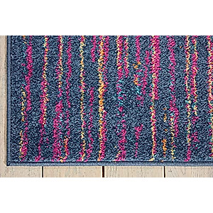 Nourison Passion Abstract Multicolor 2'2" x 7'6" Area -Rug, Easy -Cleaning, Non Shedding, Bed Room, Living Room, Dining Room, Kitchen (2x8)
